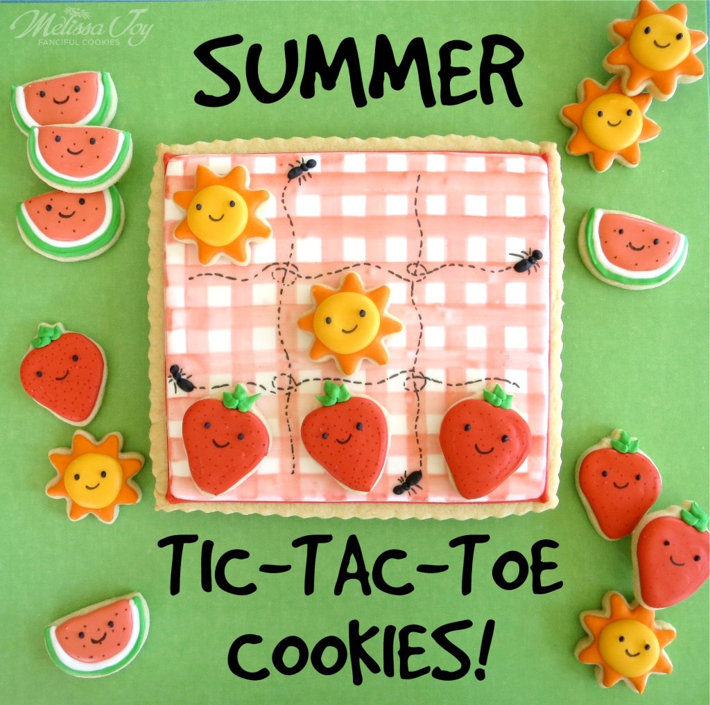 Summer Tic-Tac-Toe Cookies | Melissa Joy Cookies