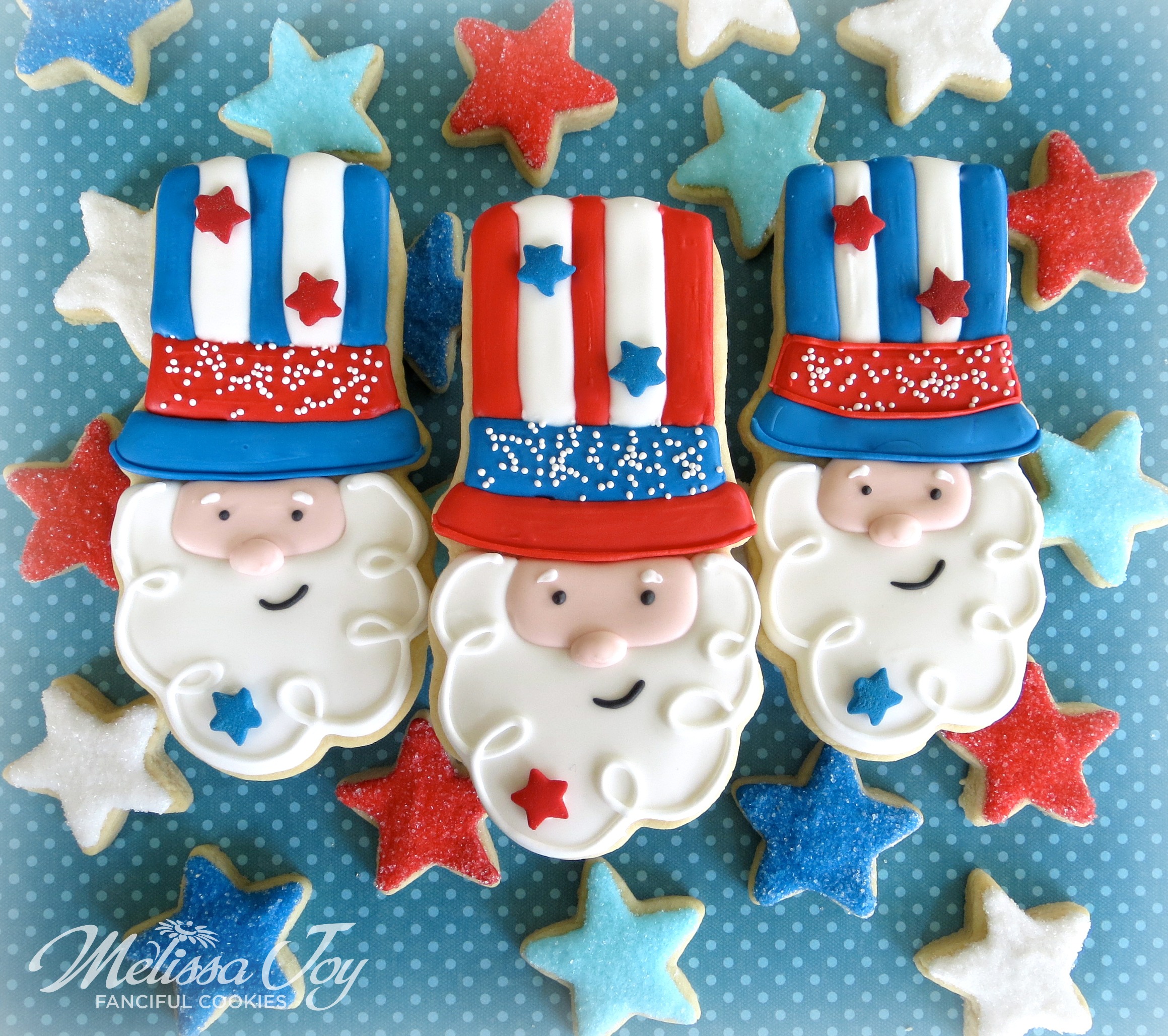 Uncle Sam Cookies | Melissa Joy Cookies